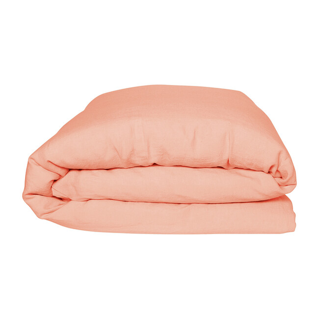 Reversible Linen Duvet Cover, Sunrise Bellini/Lemon Meringue - Kip & Co ...