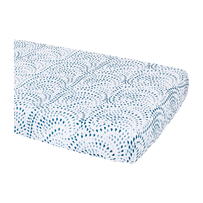 Muslin Crib Sheet, Serenity - Home Bedding & Bath Sheets - Maisonette