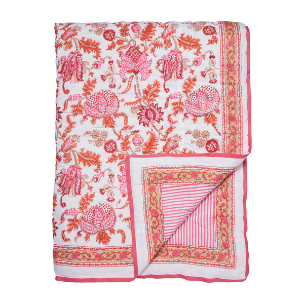 Amanda Quilt, Orange - Roller Rabbit Blankets & Quilts | Maisonette