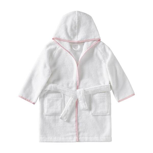 Jr. Hooded Toddler Bath Robe, Pink - RiLEY Jr. Towels & Robes | Maisonette