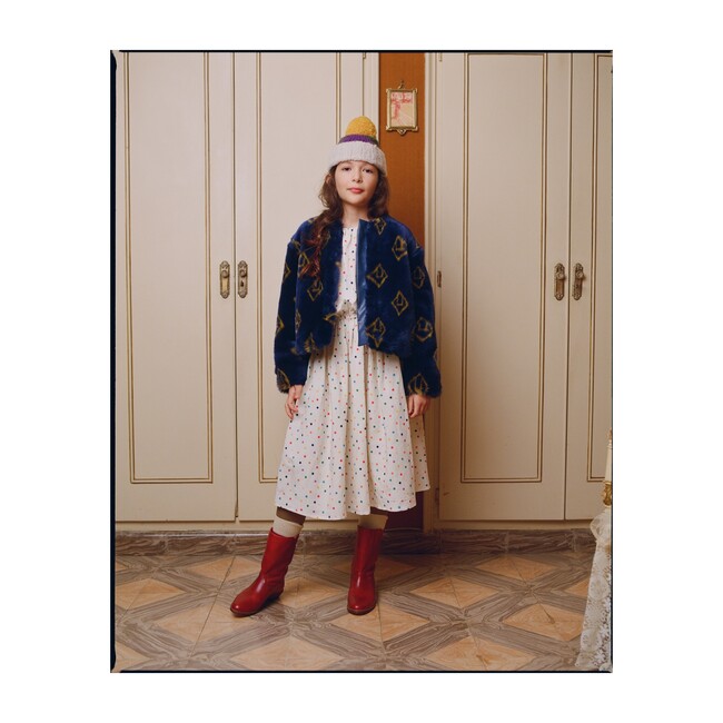 Dots Tortoise Dress, Raw White Dots - The Animals Observatory Dresses ...