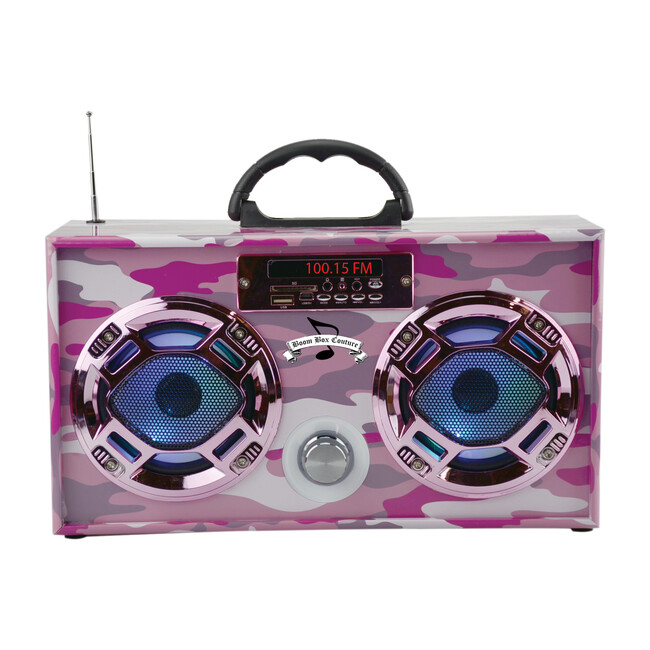 Bluetooth Mini Boom Box, Pink Camo - Wireless Express Kids | Maisonette