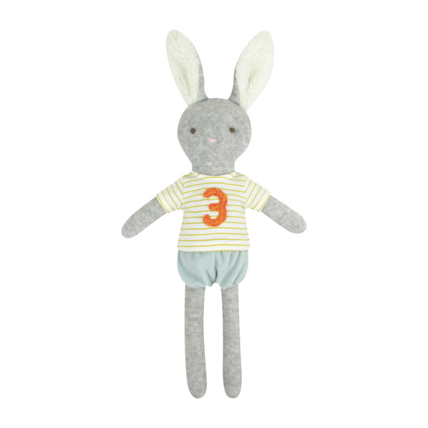3rd Year Birthday Medium Bunny Doll - Play Baby Plush - Maisonette