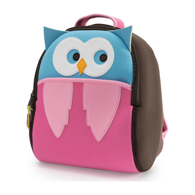 Owl Backpack, Brown and Pink - Kids Girl Accessories Bags - Maisonette