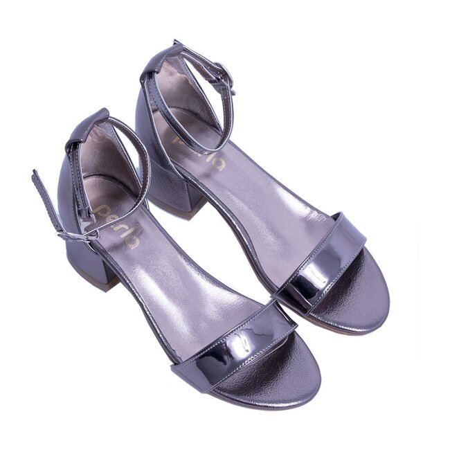 Metallic Sandal Strap Heels, Bronze - Kids Girl Accessories Shoes ...