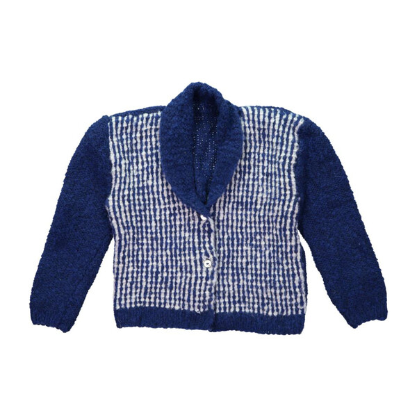 Jacob Tweed Knit Cardigan, Navy - Mademoiselle à Soho Outerwear ...