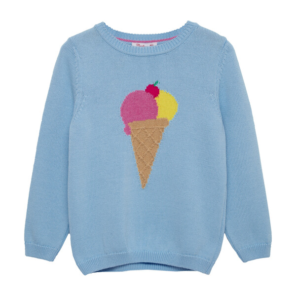 Ice Cream Jumper, Cornflower Blue - Kids Boy Clothing Tops - Maisonette