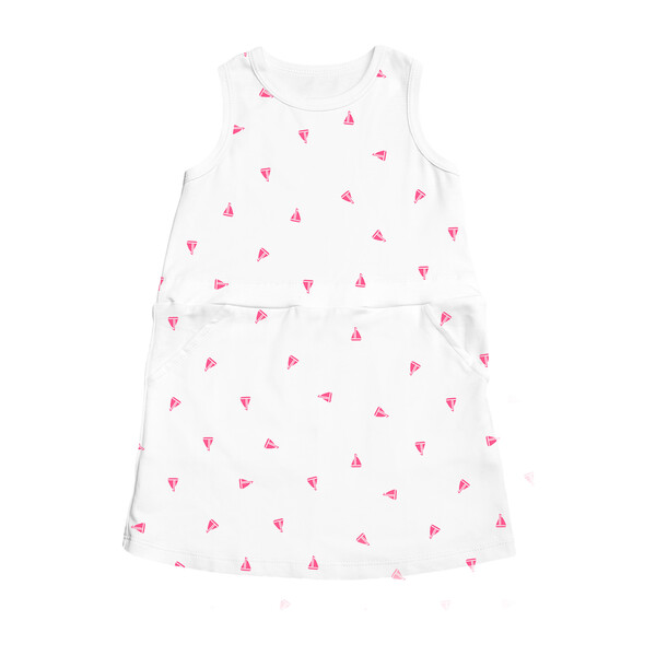 Turks Drawstring Beach Dress, Pink Sailboat - Sammy + Nat Dresses ...