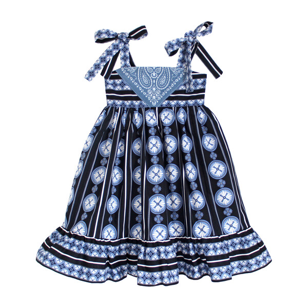 Vintage Bandana Handkerchief Dress, Country French Blue - Lindsey Berns ...