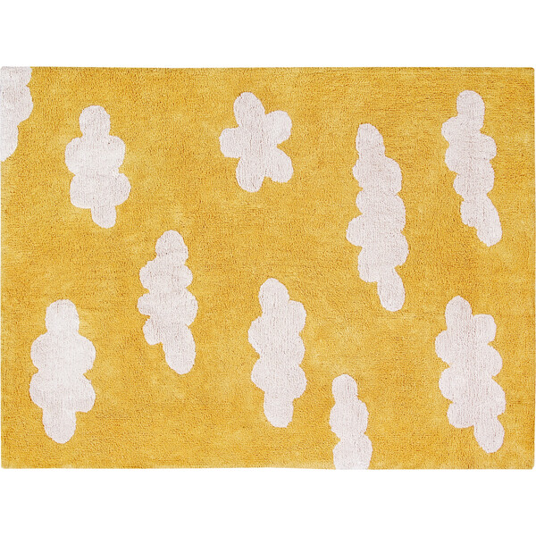 Clouds Washable Rug, Mustard - Lorena Canals Rugs | Maisonette