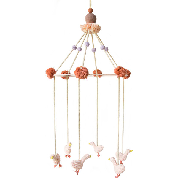 Geese Mobile, Pink - Blabla Kids Mobiles | Maisonette