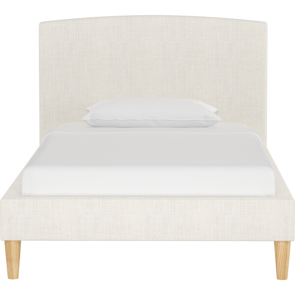 Phoenix Platform Bed, Talc Linen - Beds | Maisonette