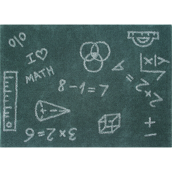 I Love Math Washable Rug, Green - Lorena Canals Rugs | Maisonette