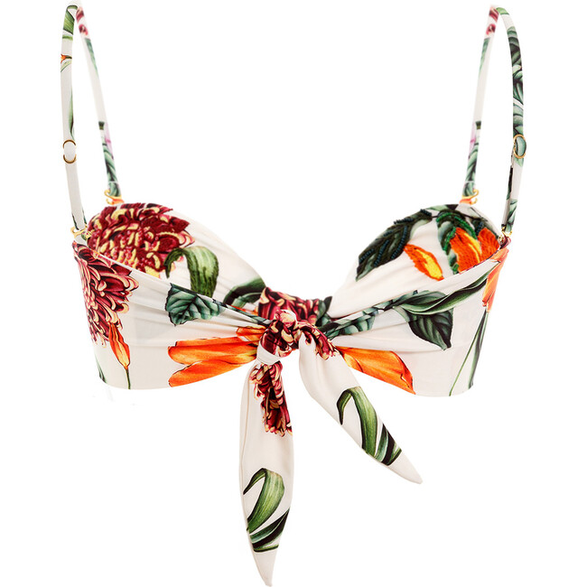 Womens Lucille Blare Embroidered Bikini Top Agua Bendita Swim