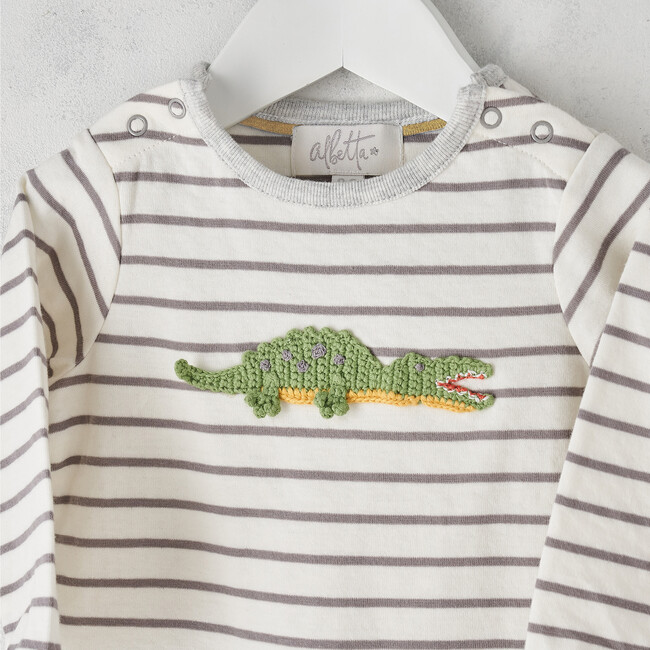 Crochet Cleo Croco Babygro - Albetta Rompers | Maisonette