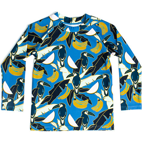 Mini Blake Kids Long Sleeve Rash Guard, Tropical Oasis - Mott50 Sun ...