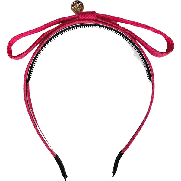 Maddy Twill Bow Headband, Flamingo Pink - Halo Luxe Hair Accessories ...