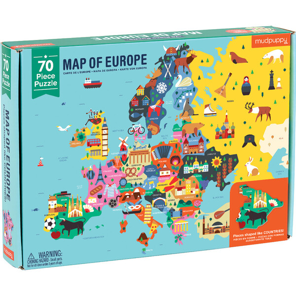 Map of Europe: Geography Puzzles - Mudpuppy Puzzles | Maisonette