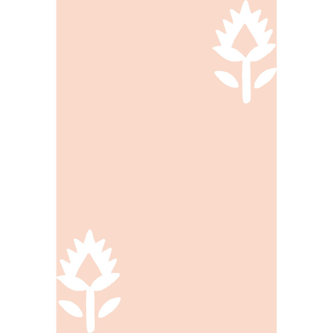 Block Print Traditional Wallpaper, Pink - WallShoppe Mirrors & Wall ...