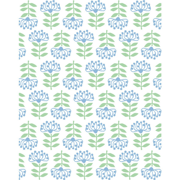 Tea Collection Stylized Papyrus Traditional Wallpaper, Cornflower ...