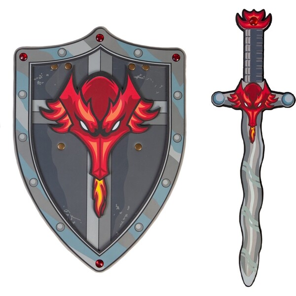 Red Dragon EVA Sword & Shield Bundle - Great Pretenders Kids | Maisonette