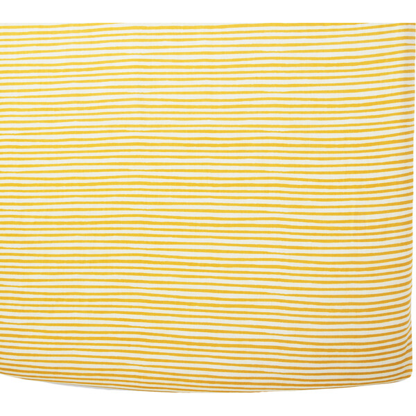 Stripes Away Organic Crib Sheet, Soft Marigold - Pehr Sheets | Maisonette