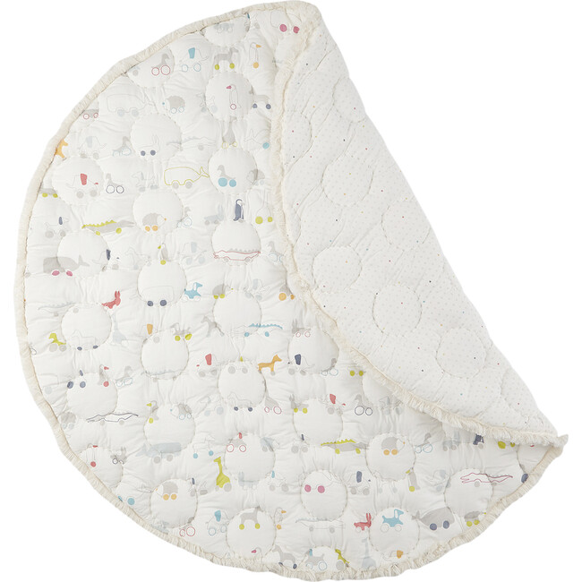 Pull Toys Quilted Play Mat, Multi - Pehr Blankets & Quilts | Maisonette