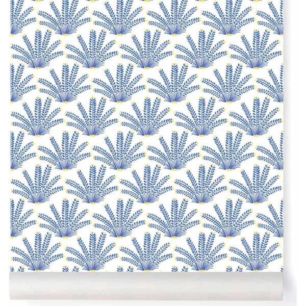 Maracas Wallpaper, Blue - Little Cabari Mirrors & Wall Decor | Maisonette