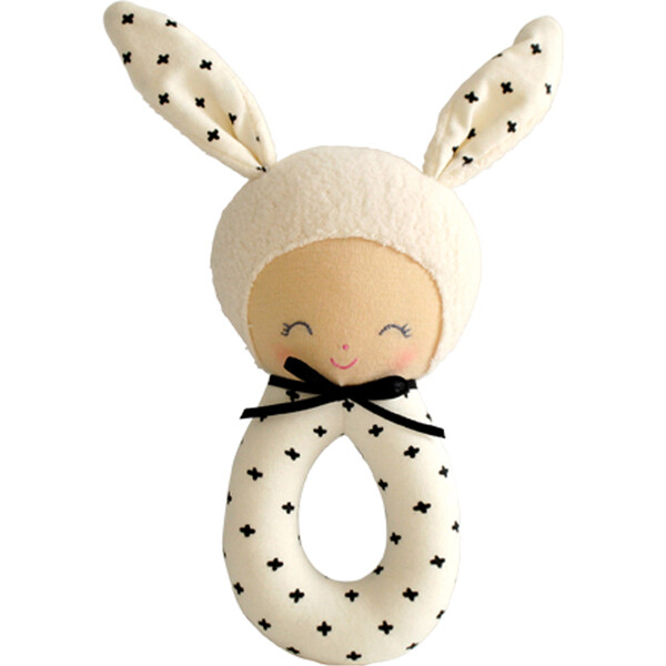 Charlie Rattle, Black Cross - Alimrose Teethers & Rattles | Maisonette