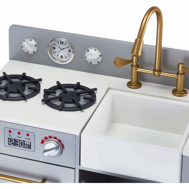 Little Chef Chelsea Modern Play Kitchen, Silver - Teamson Kids Over the ...