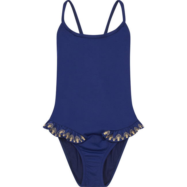 Sunset One Piece Swimsuit, Indigo/Gold - Lison Paris Swim | Maisonette