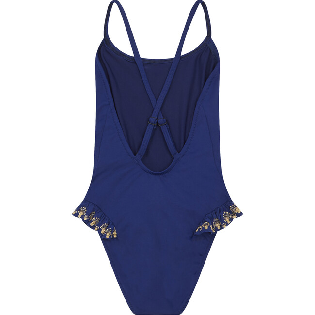 Sunset One Piece Swimsuit, Indigo/Gold - Lison Paris Swim | Maisonette