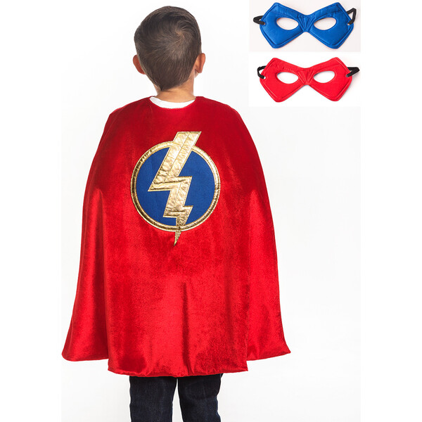 Red Hero Cape & Mask Set - Little Adventures Kids | Maisonette
