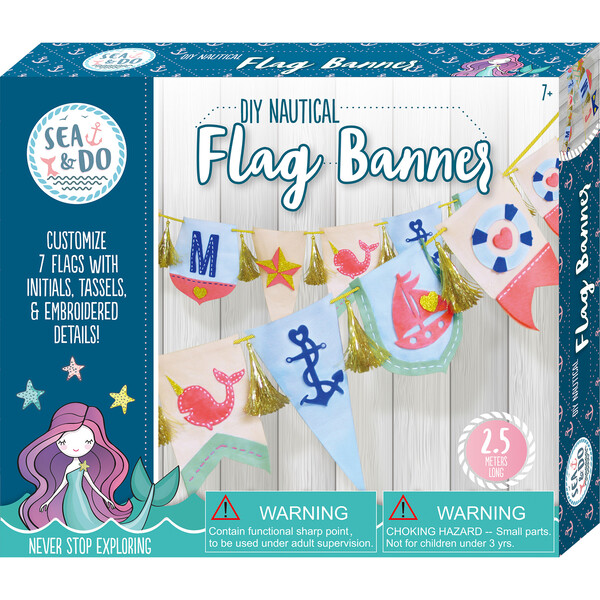 DIY Nautical Flag Banner - Bright Stripes Arts & Crafts | Maisonette