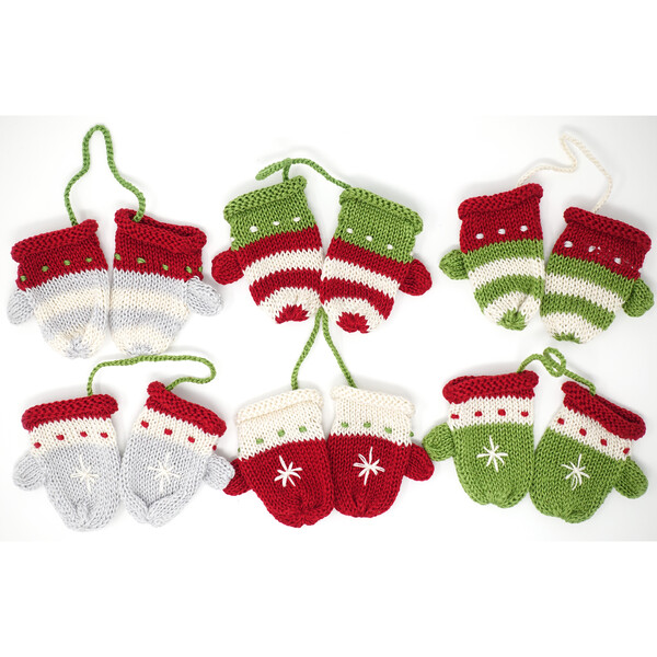 Mitten Ornaments, Set of 6 - Melange Collection Ornaments & Toppers ...