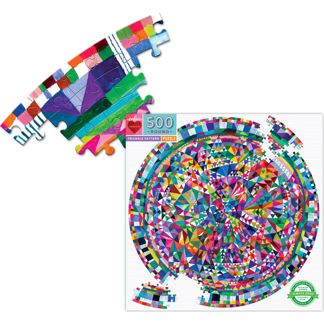 Triangle Pattern 500-Piece Puzzle - eeBoo Puzzles | Maisonette