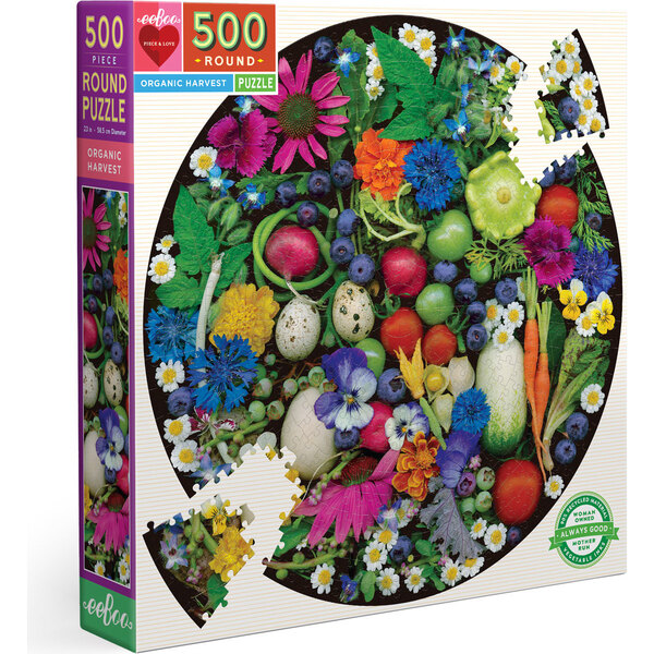 Organic Harvest 500 Piece Round Puzzle - eeBoo Puzzles | Maisonette
