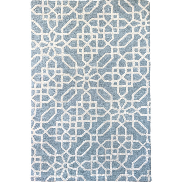 Atrium Wool Rug, Blue - Eye Heart Hand Rugs | Maisonette