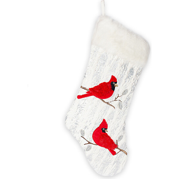 Cardinal Christmas Stocking - MON AMI Stockings & Tree Skirts | Maisonette