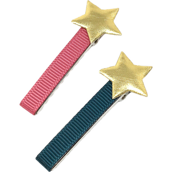 Set of 2 Star Clips, Mallard & Dark Rose - LuluLuvs Hair Accessories ...