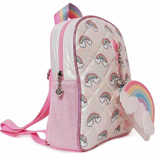 Over The Rainbow Print Puffer Quilted Mini Backpack - OMG Accessories ...