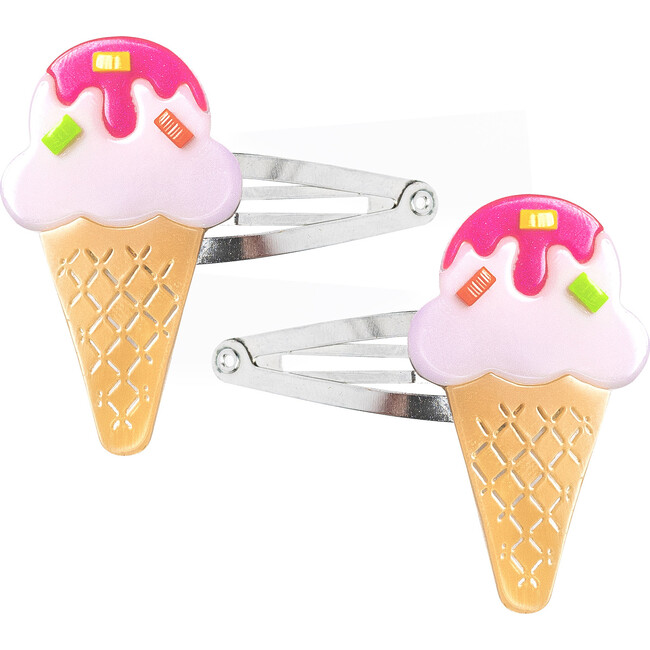 Ice Cream Pale Pink Snap Clip - Lilies & Roses Hair Accessories ...