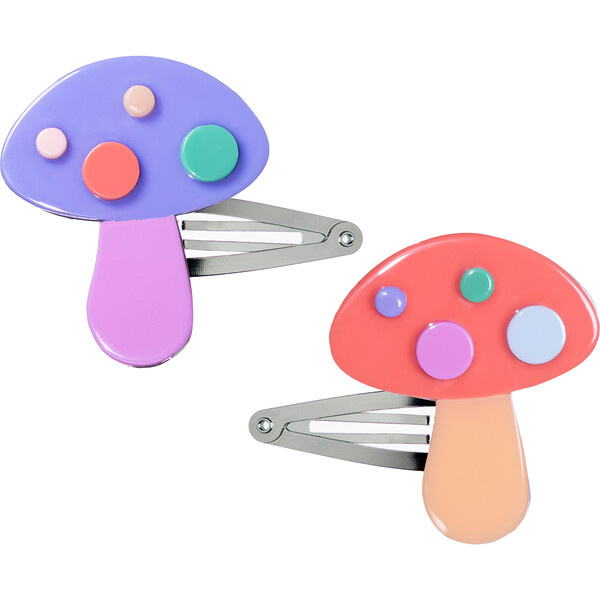 Mushrooms Coral Purple Snap Clips - Lilies & Roses Hair Accessories ...