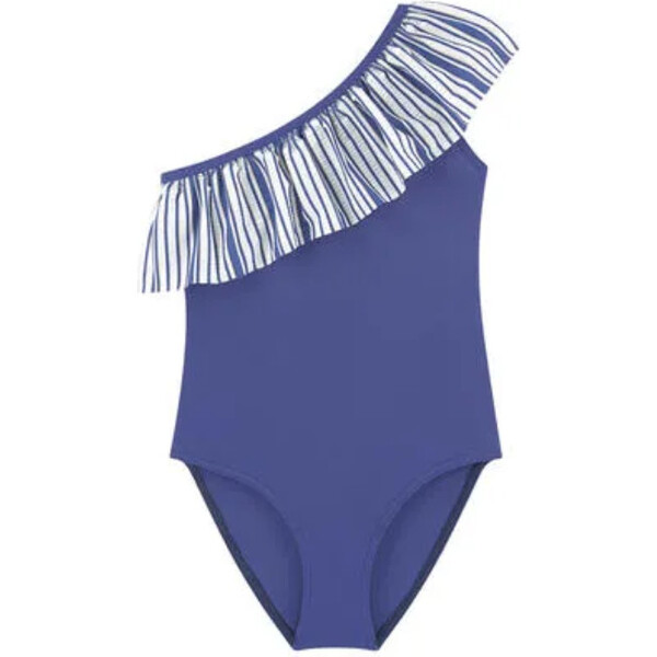 Riviera One Piece Swimsuit, Indigo & Gold - Lison Paris Swim | Maisonette
