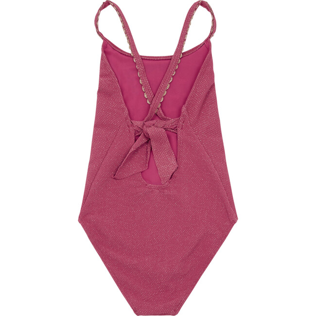 Bali One Piece Swimsuit, Raspberry & Gold - Lison Paris Swim | Maisonette