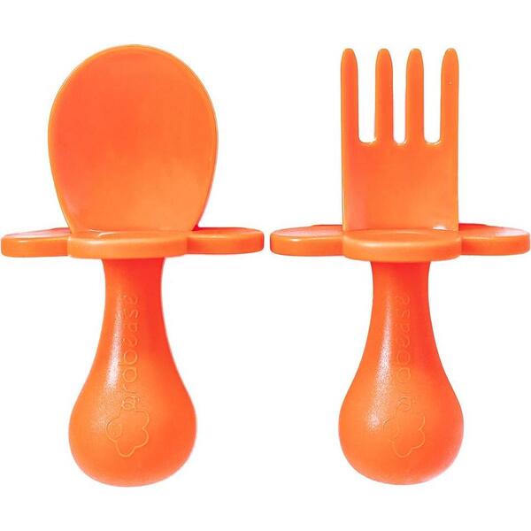 Ergonomic Utensils with Travel Case, Orange - Grabease Nursing ...