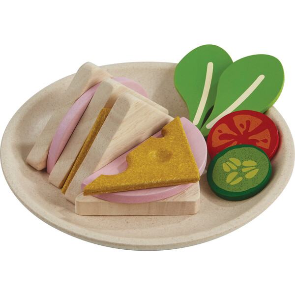 Wooden Sandwich Set - PlanToys Play Food & Accessories | Maisonette