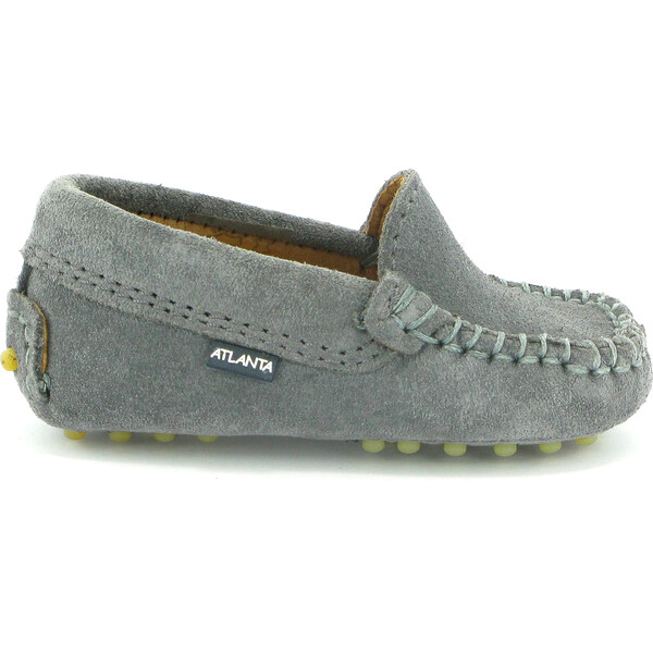 Baby Plain Vamp Mocassin in Suede, Stone - Atlanta Mocassin Shoes ...