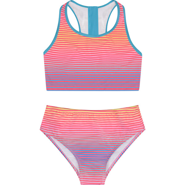 Girls (7-14 Years) 2-Piece Swimsuit, Light Blue - Andy & Evan Swim ...