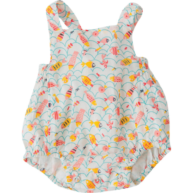 Baby Sun Romper, Fish Waves - Lali Rompers | Maisonette